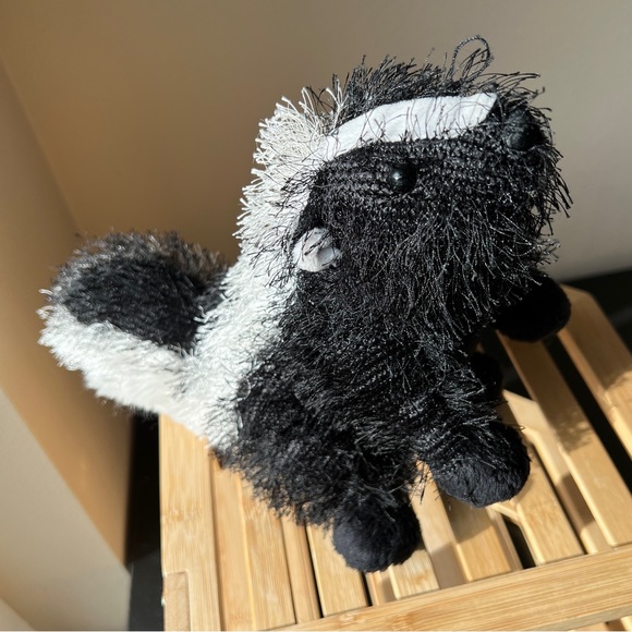 GANZ | Toys | Ganz Black White Eyelash Hair Plush Skunk Stuffed Animal ...